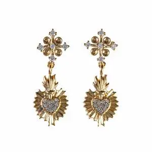 IN CAUDA VENENUM Salvation Earrings - Gold