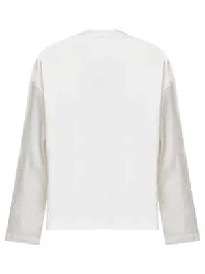JIL SANDER Porcelain Stiff Cotton Jersey Logo T-shirt - Multicolor
