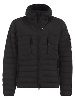 Stone Island Seamless Tunnel Down-tc Stretch Hooded Down Jacket - Black