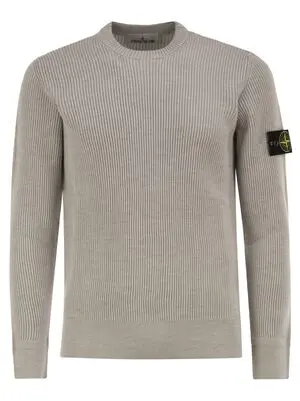 Stone Island Ribbed Crew Neck Jumper - Multicolor