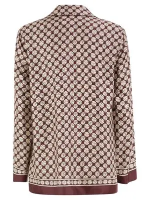 Max Mara S Silk Printed Shirt - Multicolor