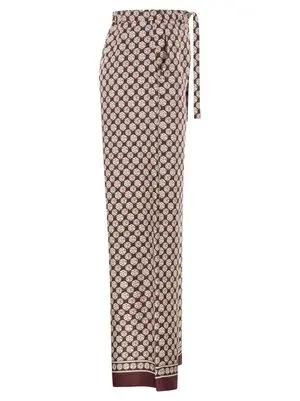 Max Mara Printed Silk Twill Wide-leg Trousers - Multicolor