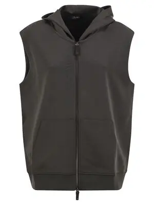 Max Mara Hooded Cotton-blend Jersey Gilet - Multicolor