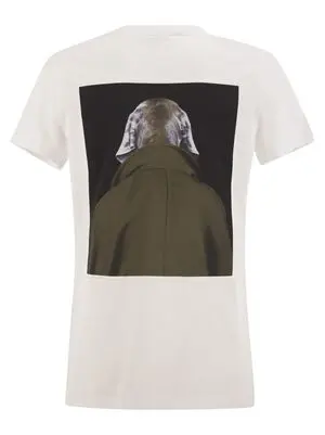 Max Mara Graphic Print Cotton T-shirt - White