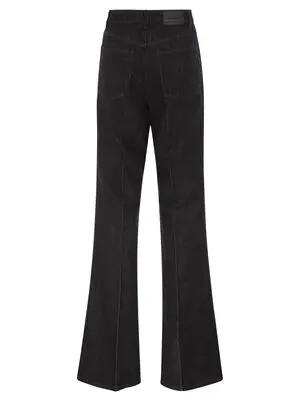 Sportmax Flared Cotton Denim Jeans With Signature Metal Details - Multicolor