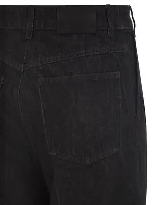 Sportmax Flared Cotton Denim Jeans With Signature Metal Details - Multicolor