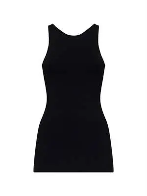 TOTEME Black Compact Knit Classic Tank Top - Multicolor
