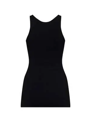 TOTEME Black Compact Knit Classic Tank Top - Multicolor