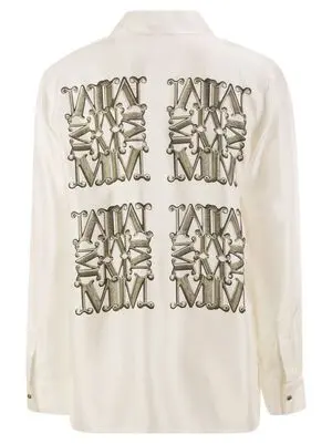 Max Mara Silk Monogram Print Shirt - Multicolor