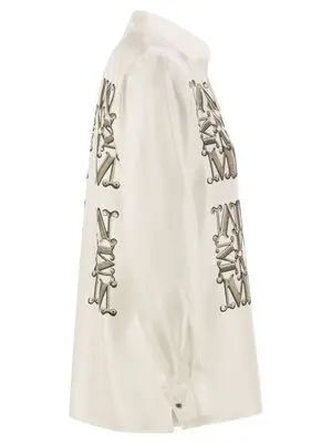 Max Mara Silk Monogram Print Shirt - Multicolor
