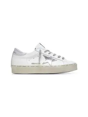 GOLDEN GOOSE White Hi Star Sneakers - Multicolor