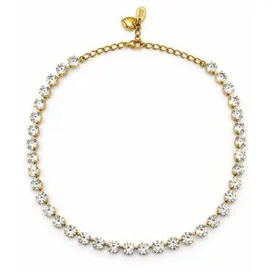 SHINE LIKE ME Plated Sterling Silver Crystal Necklace