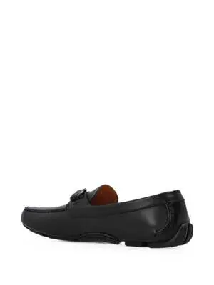 FERRAGAMO Horsebit Leather Driver Shoes - Multicolor