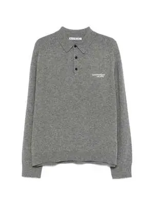 Acne Studios Logo Wool Polo Shirt