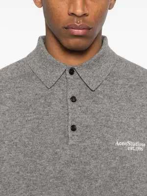 Acne Studios Logo Wool Polo Shirt
