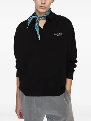 Acne Studios Logo Wool Polo Shirt - Multicolor
