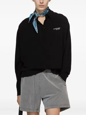 Acne Studios Logo Wool Polo Shirt - Multicolor