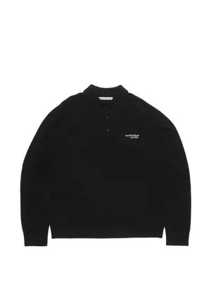Acne Studios Logo Wool Polo Shirt - Multicolor