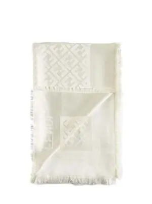 Fendi Silk Ivory Organic Silk Shaw - Multicolor