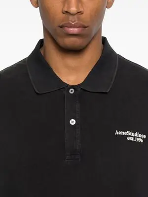 Acne Studios Logo Cotton Polo Shirt