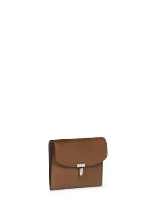 TOTEME Tiramisu Brown T-lock Card Holder - Multicolor