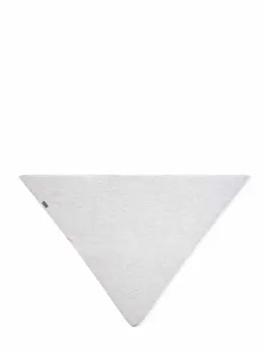 Brunello Cucinelli Pearl Grey Cashmere Scarf With Monili - Multicolor