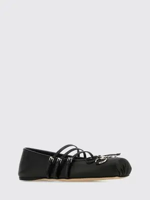 Gucci Lambskin Ballet Flats With Horsebit Detail - Black