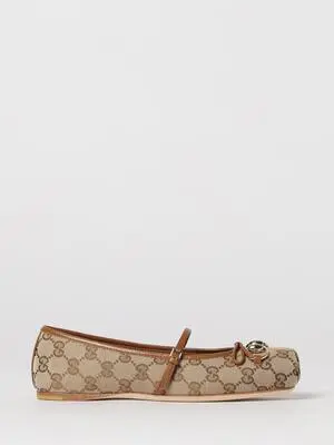Gucci Monogram Ballet Flats - Cream