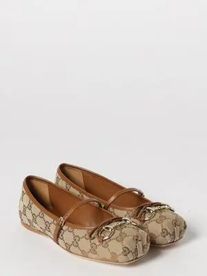 Gucci Monogram Ballet Flats - Cream