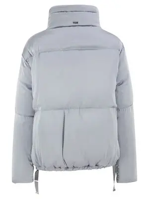 Herno High-neck Padded Down Jacket With Drawstring Collar - Blue