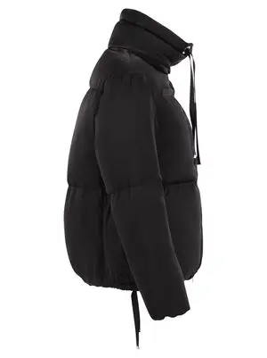 Herno High-neck Down Jacket With Drawstring Collar - Black