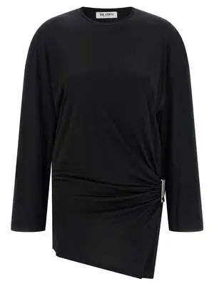 Attico Metallic Detail Dress - Black