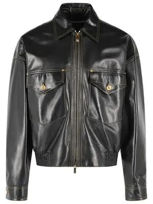 Versace Leather Jacket - Black