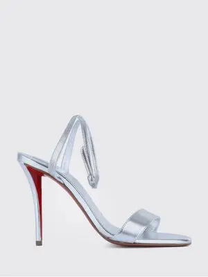 CHRISTIAN LOUBOUTIN Metallic Heeled Sandals - Silver