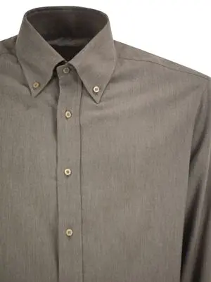 Brunello Cucinelli Cotton And Lyocell Button-down Shirt - Multicolor