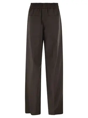 Brunello Cucinelli Stretch Virgin Wool Wide-leg Trousers