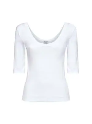 Brunello Cucinelli Ribbed Stretch Cotton Jersey T-shirt - Multicolor