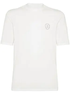 Brunello Cucinelli Logo Cotton T-shirt - Multicolor