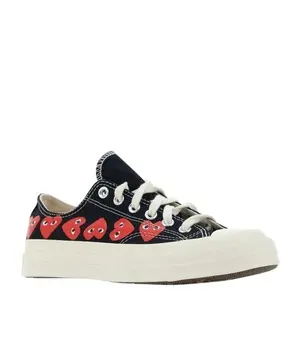 Play Comme Des Garcon Comme Des Garçons Play X Converse Chuck 70 Heart Printed Lace-up Sneakers