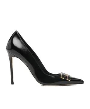 Elisabetta Franchi Logo-branded Stiletto Heels - Black