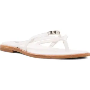 Steve Madden Catalina Flip Flop White Leather