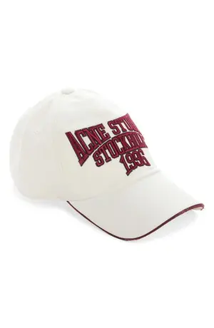 Acne Studios Carla College Embroidered Logo Adjustable Baseball Cap