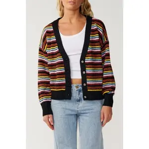 Rip Curl Surf Revival Jacquard Cardigan - Black/multi