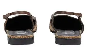 Gucci Gg Slingback Ballet Flat 'beige Ebony