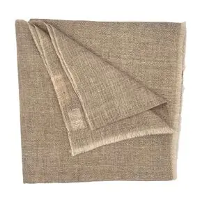 HERITAGEMODA Neutrals / White / Brown Gi-mark Certified Undyed Ivory Beige Pashmina - White/brown