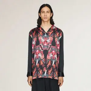 Adidas Y-3 Red Satin Graphic Shirt - Multicolor