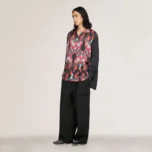 Adidas Y-3 Red Satin Graphic Shirt - Multicolor