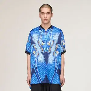 Adidas Y-3 Blue Satin Graphic Jersey - Multicolor