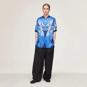 Adidas Y-3 Blue Satin Graphic Jersey