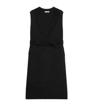Marina Rinaldi Longline Sleeveless Belted Linen Waistcoat